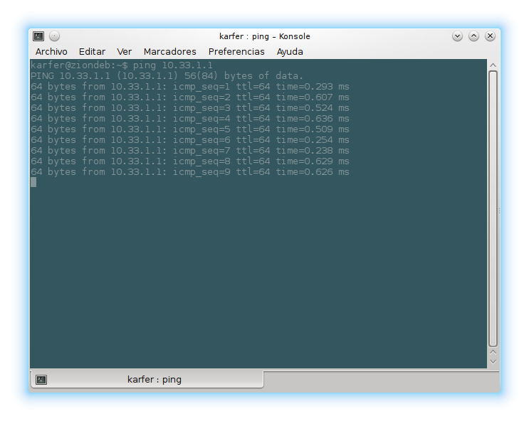 Figura A: Resultado de hacer ping a la puerta de enlace (Gateway ...