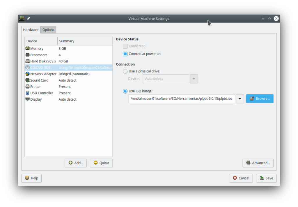 VMware: Configurar arranque desde imagen la ISO de Plop Boot Manager ...
